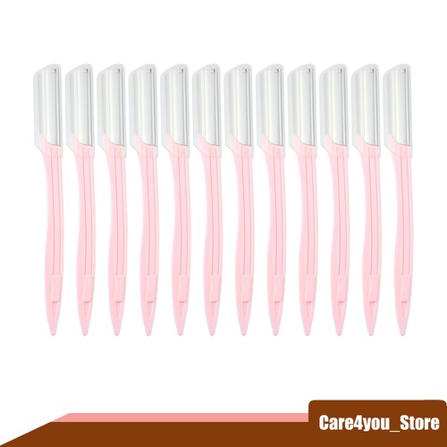 12 Pieces Eyebrow Razor Facial Razor Portable Eyebrow Trimmer with ...