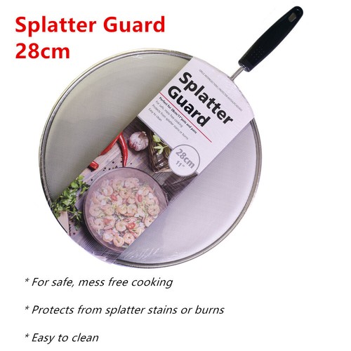Anti Splatter Guard 28cm Oil Net Splash Cover Pan Screen Kitchen ...