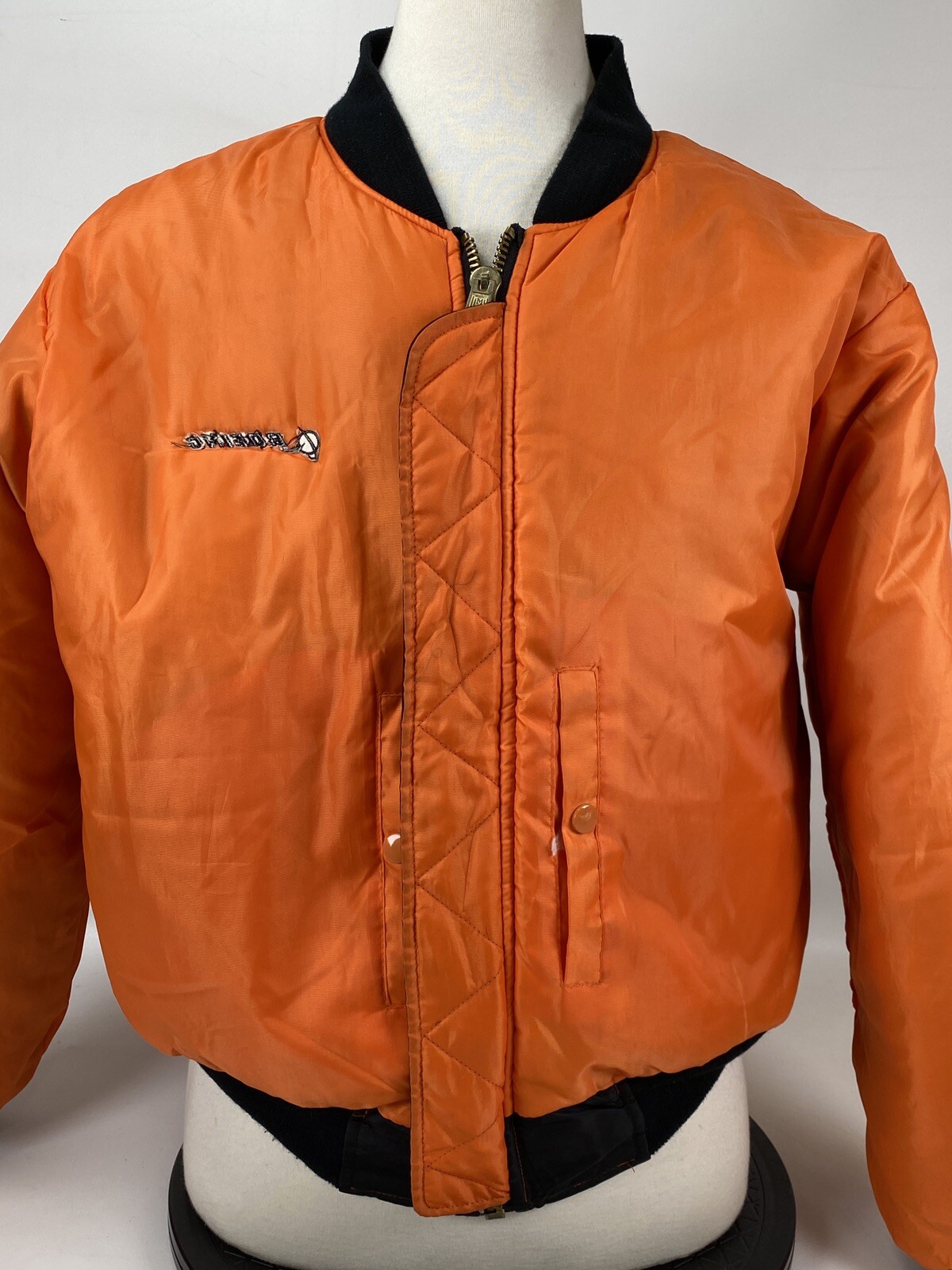 Vintage MA-1 BOEING Satin Flight Pilot Aviator Bomber… - Gem