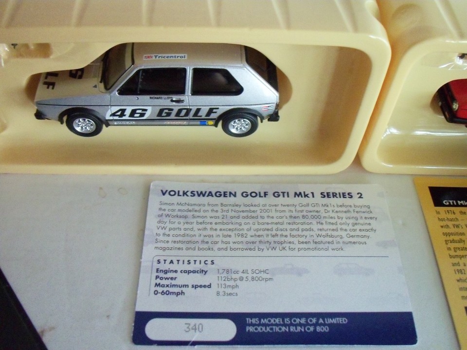 CORGI VANGUARD VOLKSWAGEN GOLF VA12002 1977 BRITISH CHAMPION , RICHARD ...