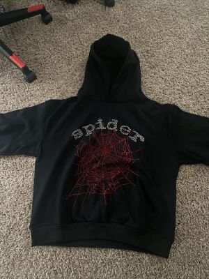 OG Black Rhinestone Spider Hoodie | eBay