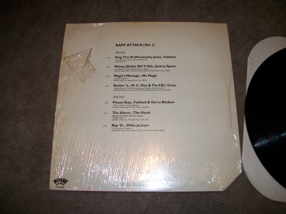 Rapp Attack Vol 1 (LP POS10005 Playtested) Millie Jackson Jimmy Spicer ...