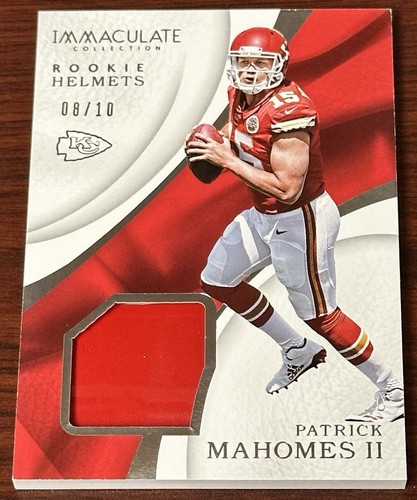 2017 PATRICK MAHOMES II PANINI IMMACULATE ROOKIE HELMETS RELIC RC 08/10 ...