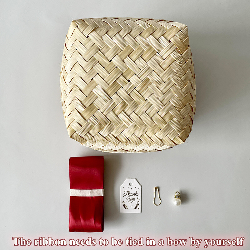 1pc Bamboo Wedding Favours Sweet Candy Box Small Gift Basket with ...