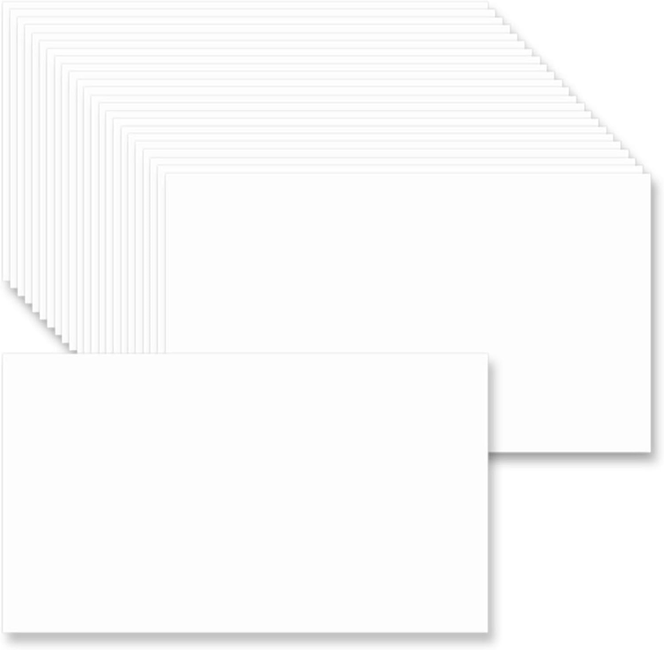 2 X 3.5 Blank White Business Cards Set of 200 - Small Plain White Cards ...