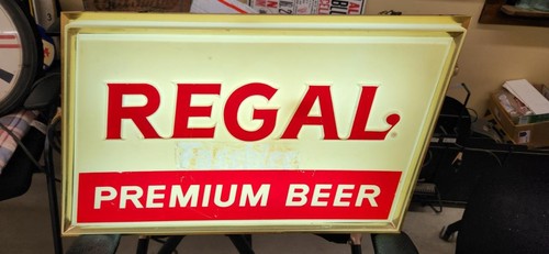 40s/50s(?) REGAL PREMIUM BEER LIGHT-UP SIGN--27x16--ANHEUSER-BUSCH OF ...