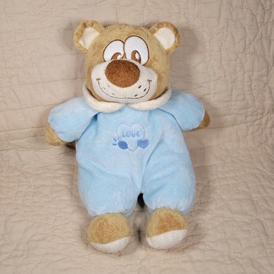 Kellytoy Brown Bear Blue Love PJs Plush 12" Teddy Pajamas Stuffie ...