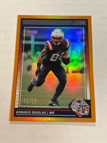 2024 PANINI SCORE DEMARIO POP DOUGLAS 9/10 FIRST DOWN ORANGE PATRIOTS ...