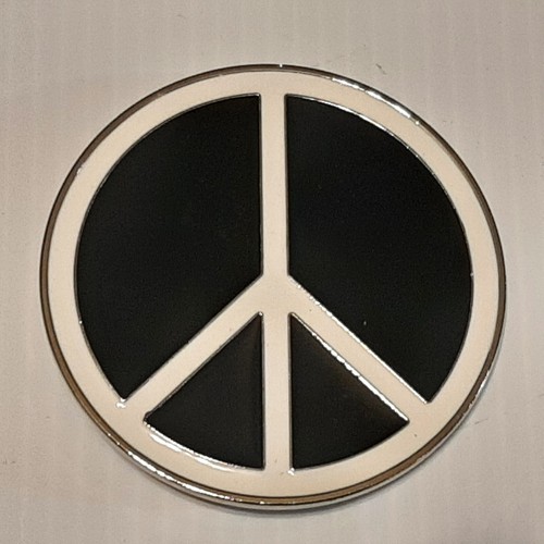 BLACK AND WHITE PEACE SIGN Metal Belt Buckle | eBay