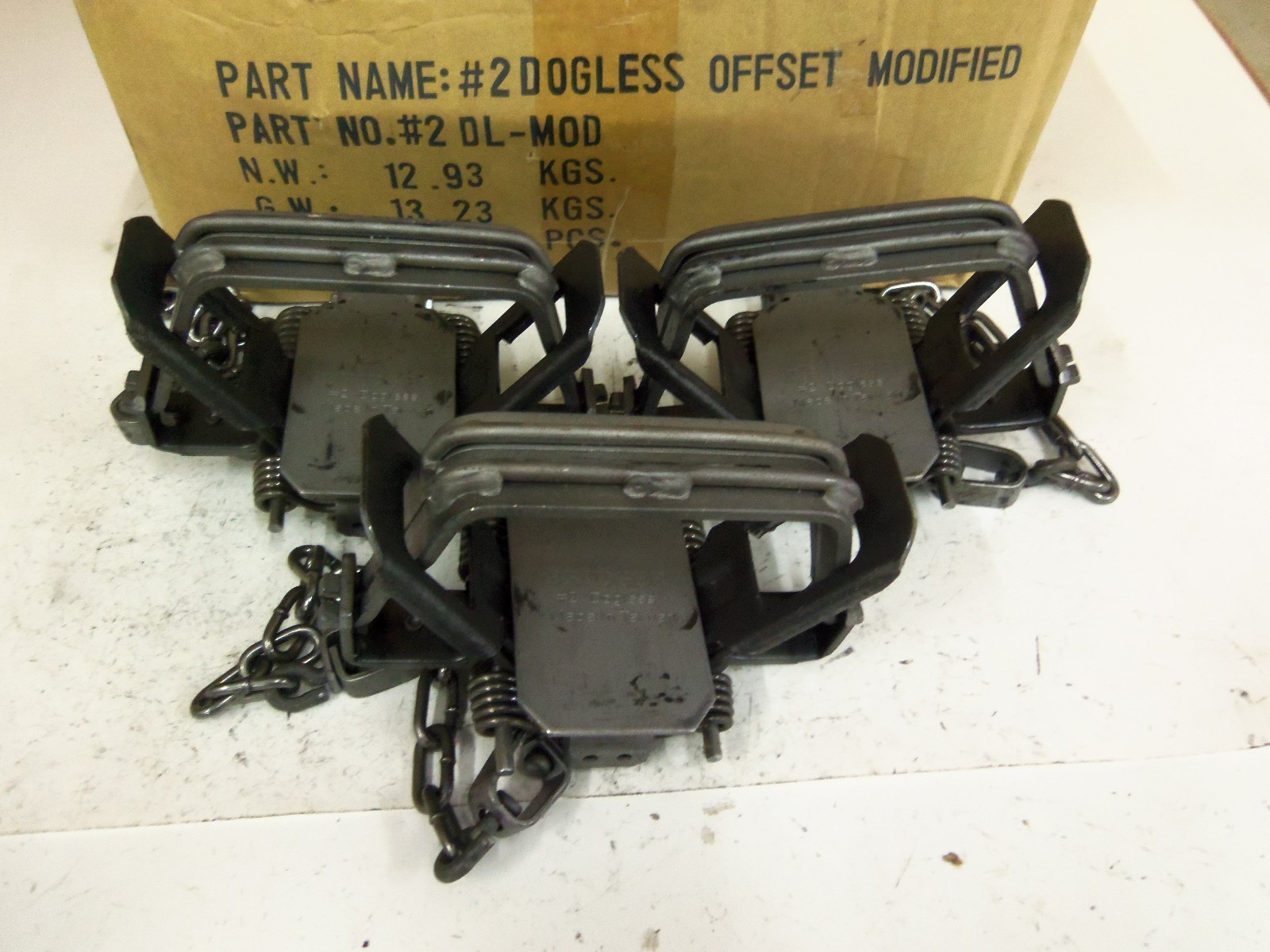 3 Bridger #2 Dogless Offset Jaw MODIFIED Coil Spring Traps Trapping 6 1 ...