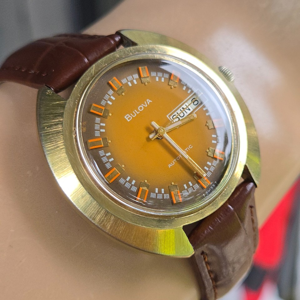 Vintage BULOVA Jet Star men's automatic watch 11BSACB 17Jewels swiss ...