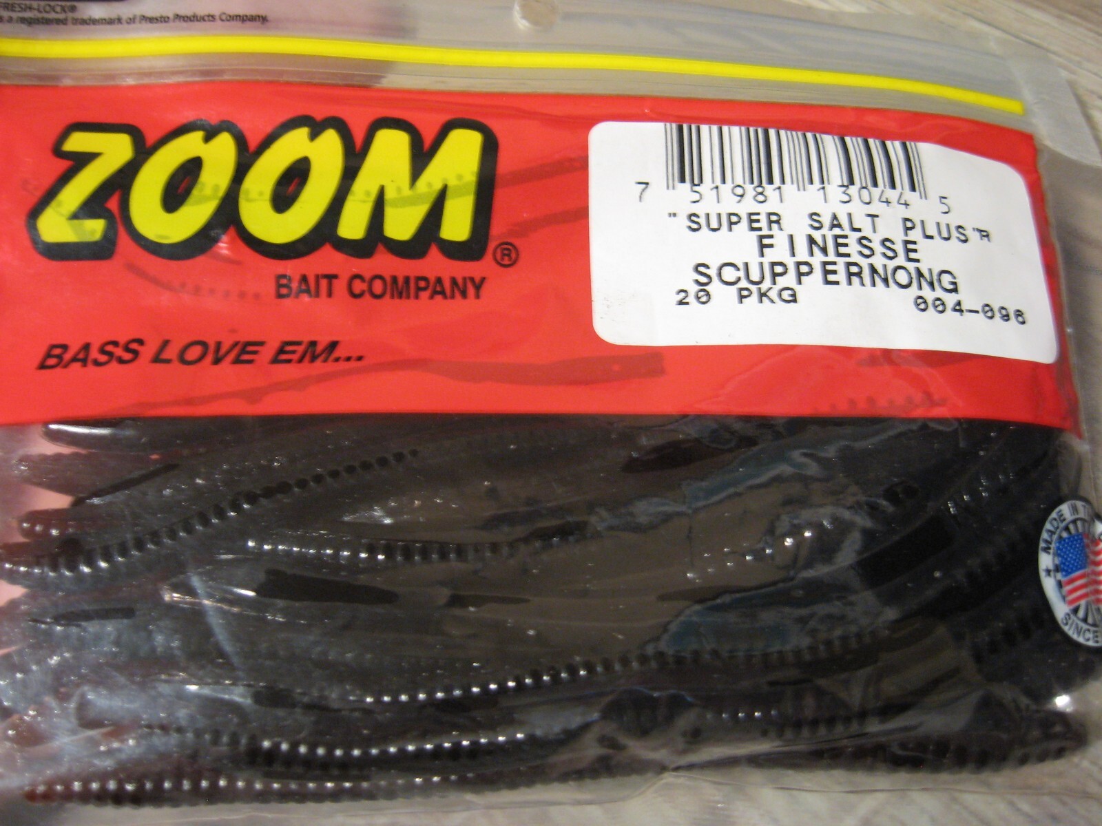 Zoom Soft Baits - 4 3/4" Finesse Worms 004 - Choose Colors - 20 Worms ...