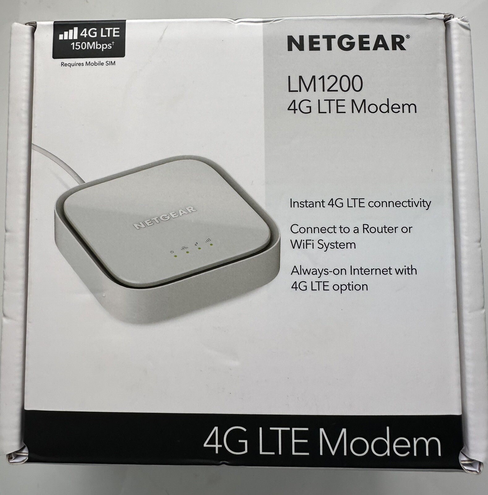 NETGEAR LM1200-100AUS 4G LTE Modem - White for sale online | eBay