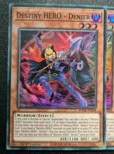 Destiny HERO - Denier Yu-Gi-Oh! BODE-EN018 1st Super Rare | eBay