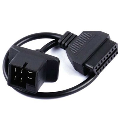 6 Pin OBD1 to OBD2 Diagnostic Adapter Cable Scan Code Reader For ...