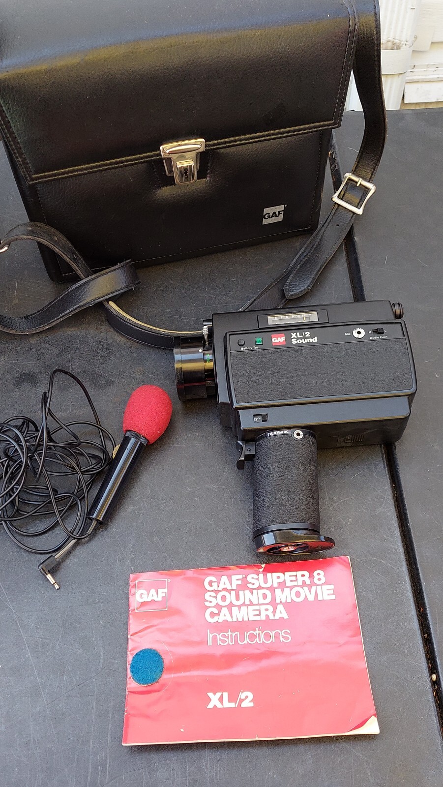 Vintage Gaf Super 8 Sound Movie Camera XL/2 W/Mic Manual & Case ...