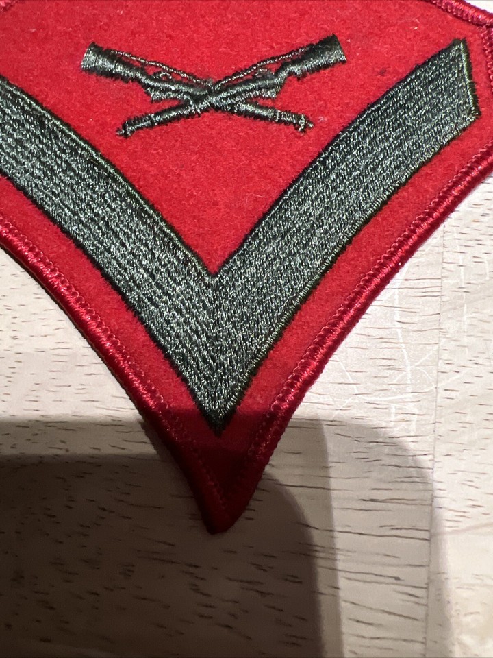 US Marine Corps Lance Corporal E-3 Rank Chevron Insignia Patch USMC | eBay