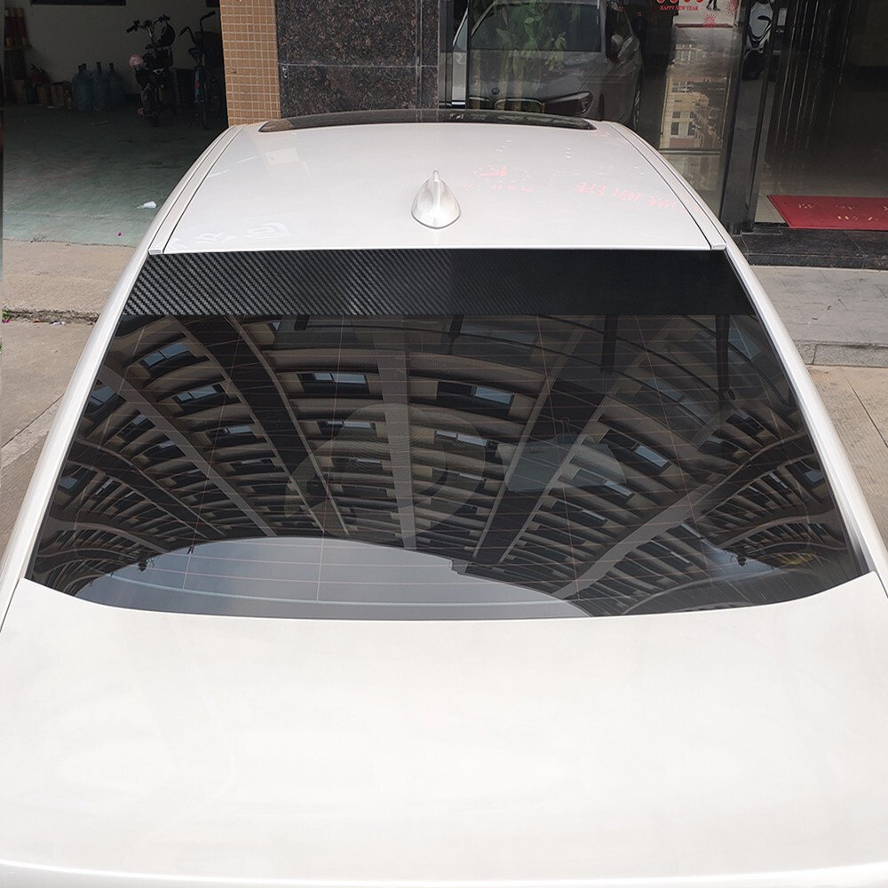 Carbon Fiber Look Sun Strip Sunshade Sticker Car Van Windscreen ...