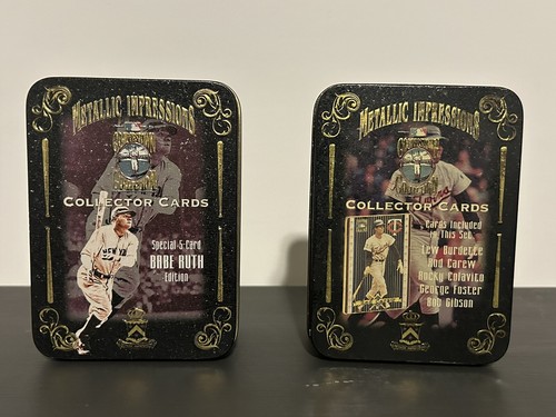 Babe Ruth 1994 Metallic Impressions Cooperstown 5- Metal Card Set in ...