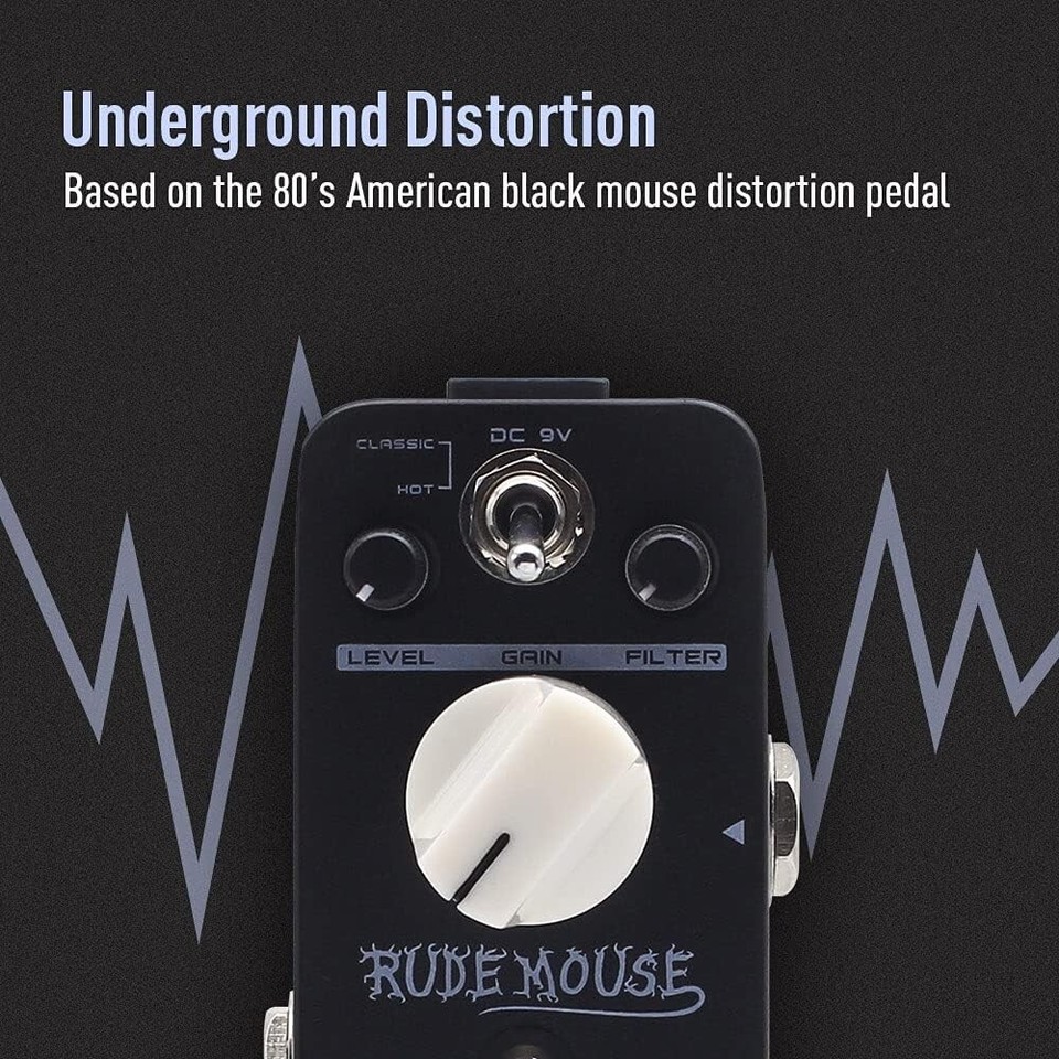 SONICAKE Rude Mouse Underground Overdrive Distortion Fuzz Pedal - Mouse ...