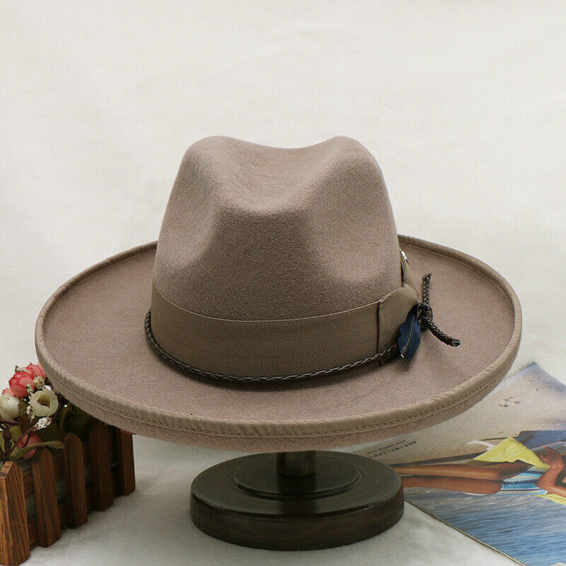 NEW Hot selling wool felt hat for men's retro British jazz top hat for ...