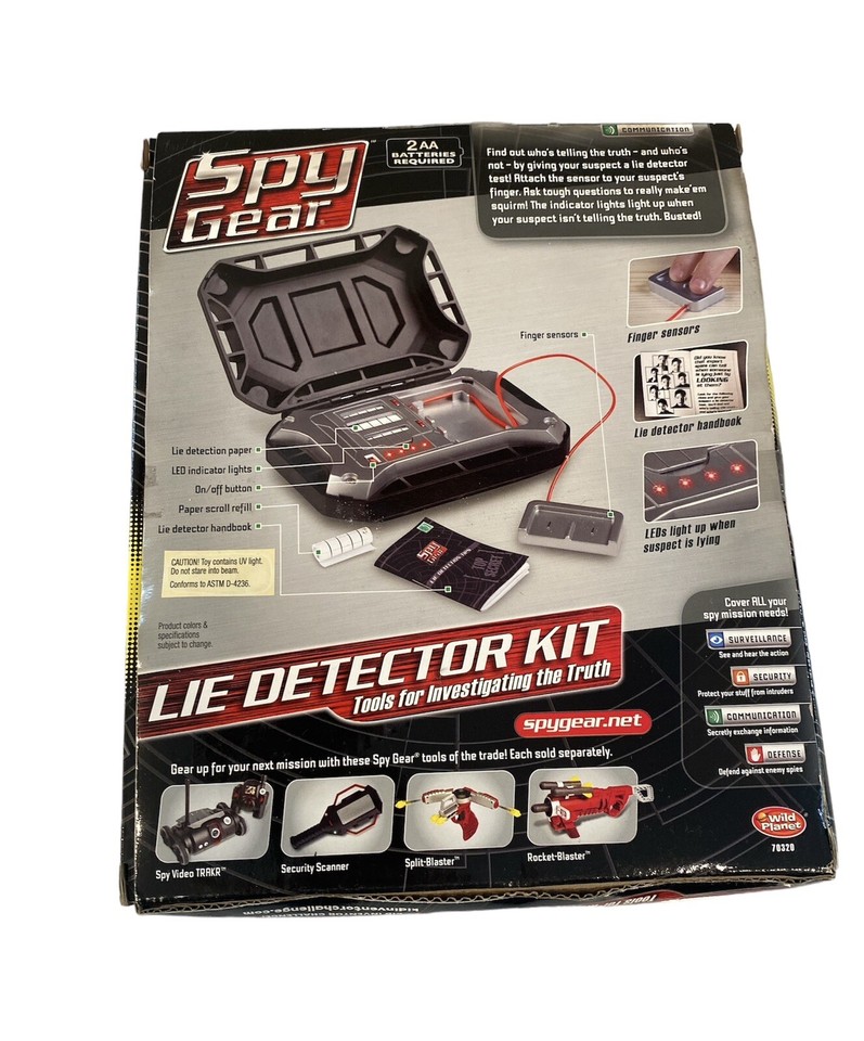 Spy Gear Lie Detector Kit Investigate Truth Secret Agent Toy Unopened ...