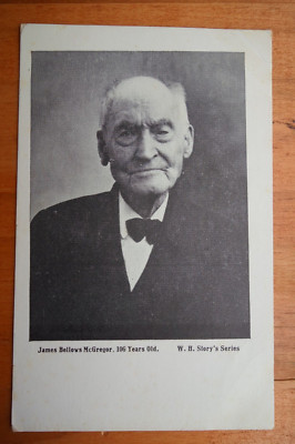 James Bellows McGregor, 106 years old, circa 1907, died 1910 Newport NH ...