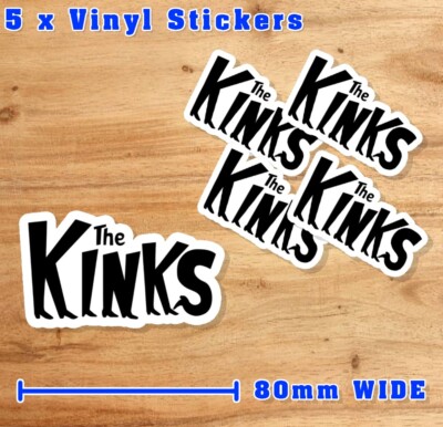 the Kinks style sticker PACK 5 laptop Bumper Decal Band Rock vinyl ...