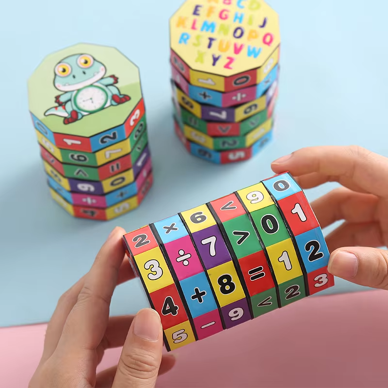 Montessori Magic Cylinder Mathematics Numbers Cube Arithmetic Toy Kids ...