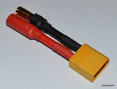 Heavy Duty: Male XT60 / XT-60 to 5.5MM Bullet Female Adapter w/ 2.5CM ...