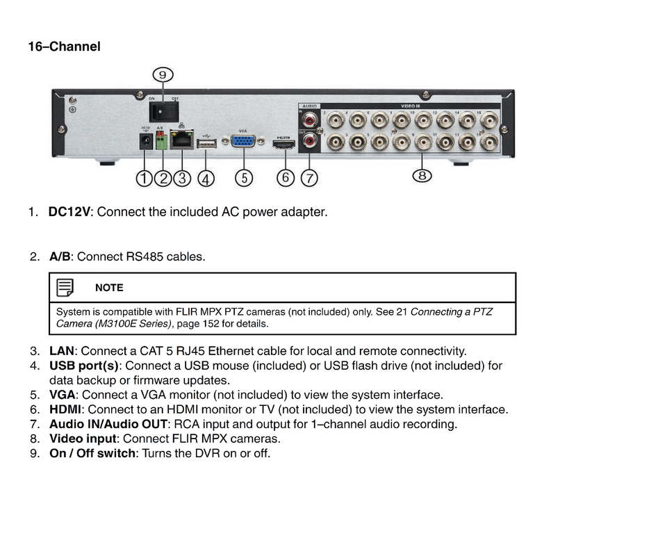 FLIR Digimerge M32042 MPX Over Coax DVR, 4 Channel, 2TB HDD | eBay