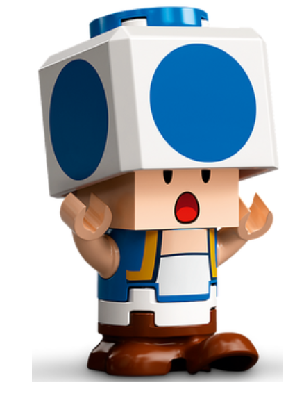 Lego Blue Toad 71390 Surprised Super Mario Minifigure | eBay