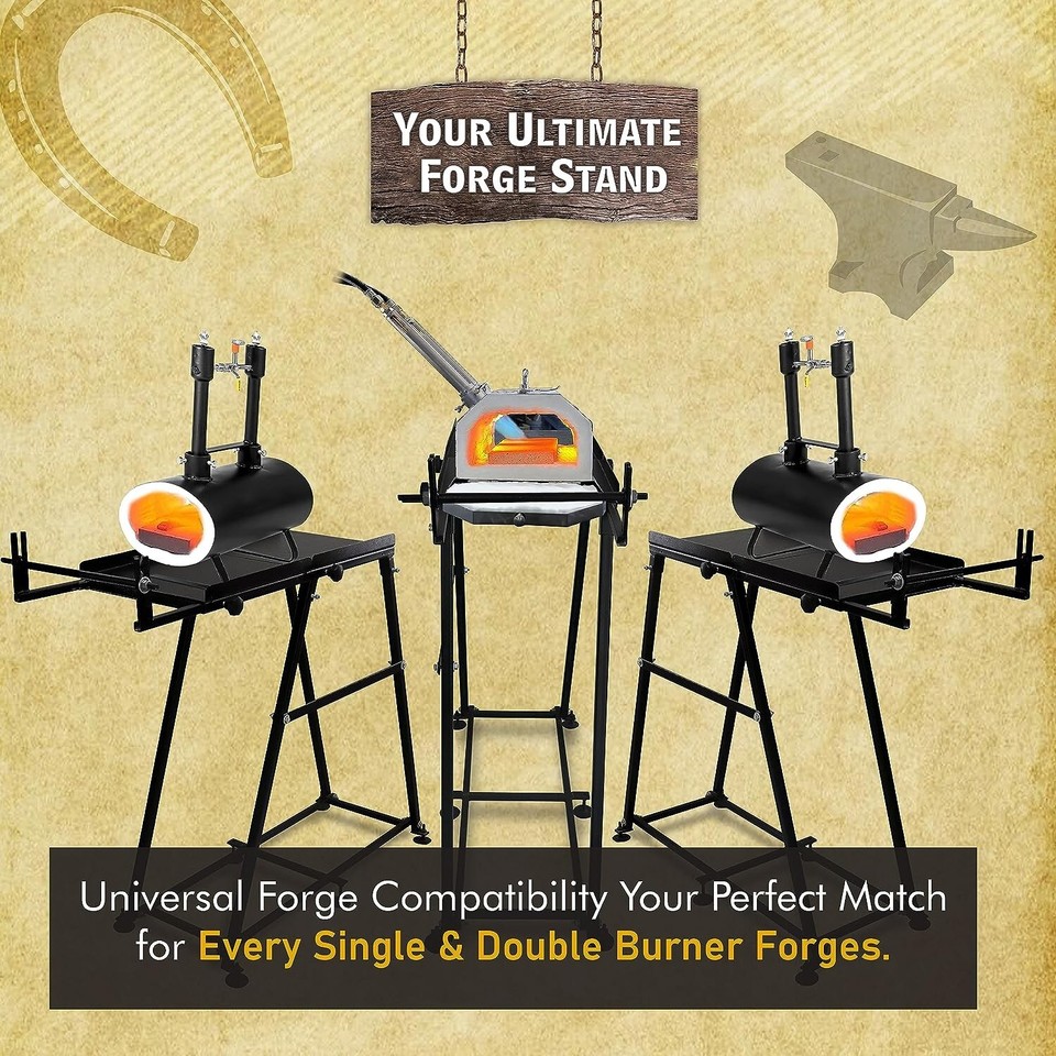 Blacksmith Forge Stand Compatible with Single & Double Burner forge | eBay