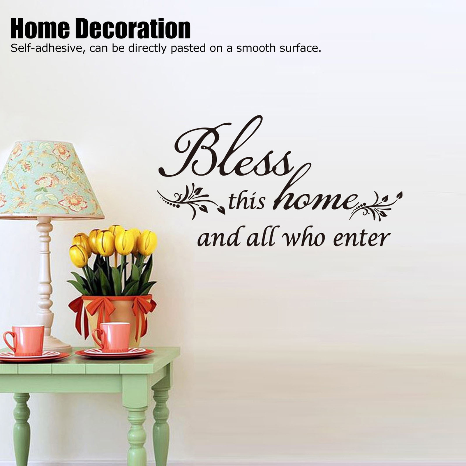 Letters Wall Stickers Easy To Use PVC Self Adhesive Odorless Wall Decal ...