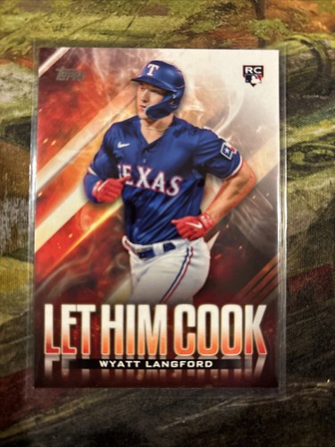 2024 Topps Update #LHC-23 Wyatt Langford RC LET HIM COOK Texas Rangers ...