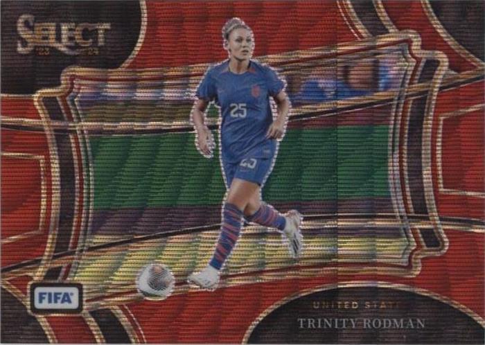 2023-24 Panini Select FIFA - Field Level Trinity Rodman #224 Red Wave ...