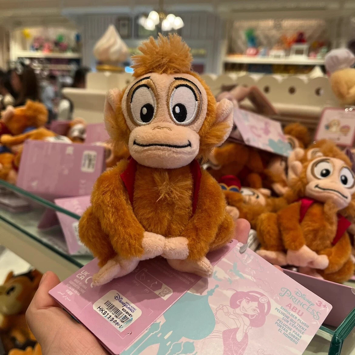 Authentic Hong Kong Disney Abu Aladdin Monkey Magnetic Shoulder Pal ...