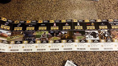 2014 PITTSBURGH STEELERS SEASON TICKET SHEET STRIP STUB SET BEN ...