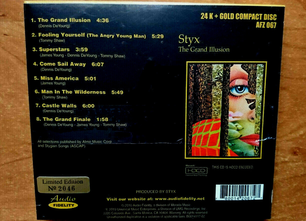 STYX - Grand Illusion [HDCD] 24Kt Gold CD - Sealed - Audio Fidelity ...