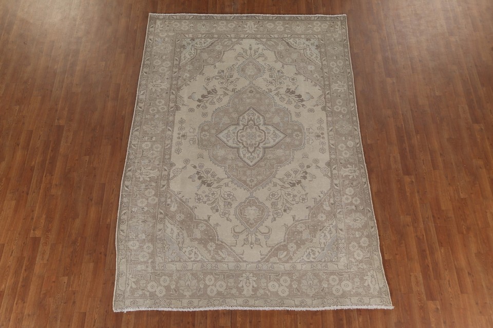 Distressed Wool Traditional Muted Rug 6x9 Handmade Living Room Dining ...