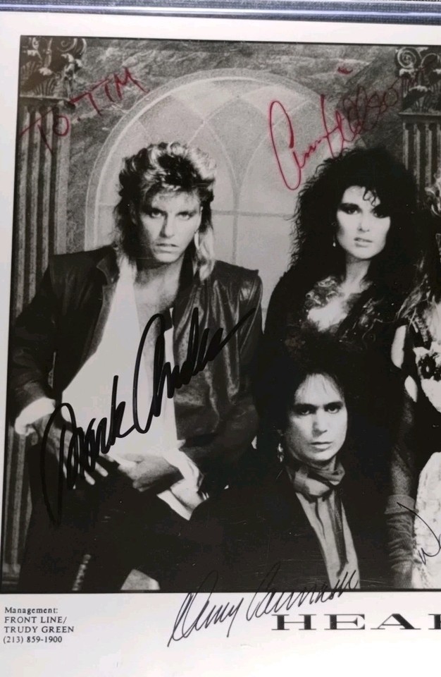 Heart Band Hand Signed Photo Autograph Ann Nancy Wilson Howard Leese ...