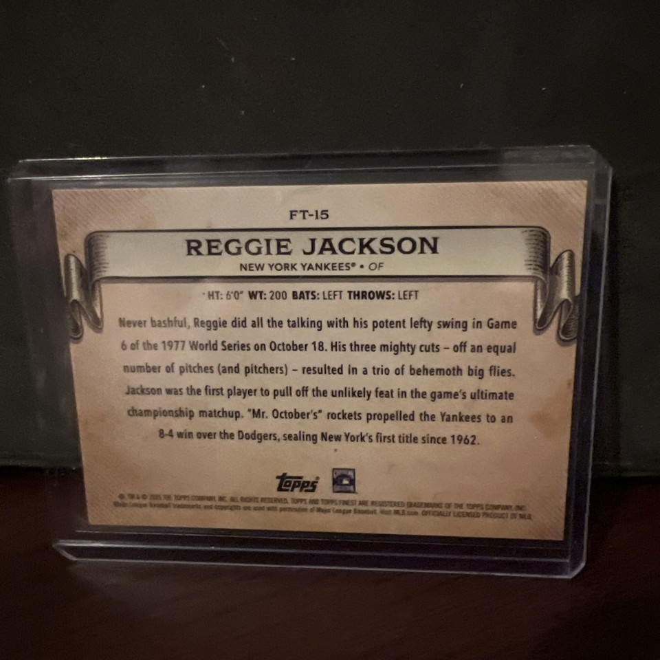 2025 Topps Finest - Finest Timelines Reggie Jackson #FT-15 /25 | eBay