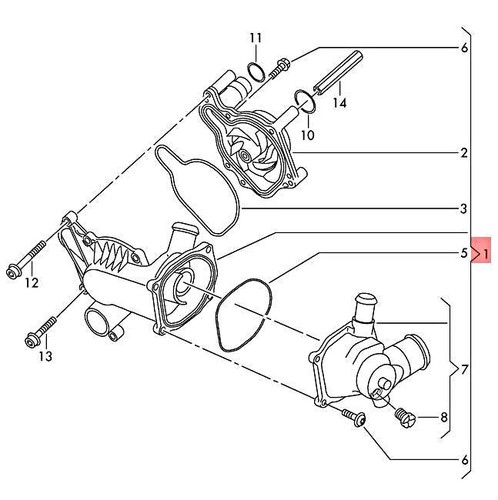 Genuine VW Touareg Coolant Pump 079121010D | eBay
