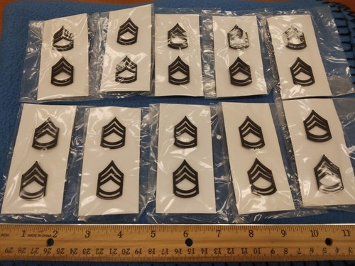 10 PAIRS OF U.S. Army SERGEANT FIRST CLASS BLACK RANK PINS - NEW | eBay