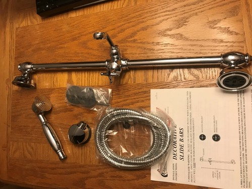 New Andre Collection Slide Bar W/ Head Shower Part ANHDSH-240-PC ...