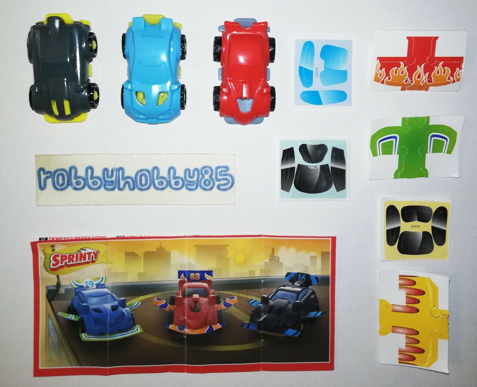 CARS WITH WINGS COMPLETE SET WITH ALL PAPERS KINDER SURPRISE EGG TOYS ...