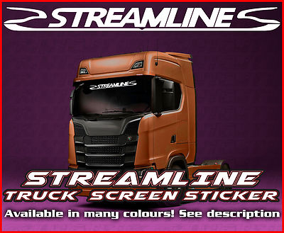 Streamline Lorry Truck wind screen sticker Glass Cab Window HGV SCANIA ...