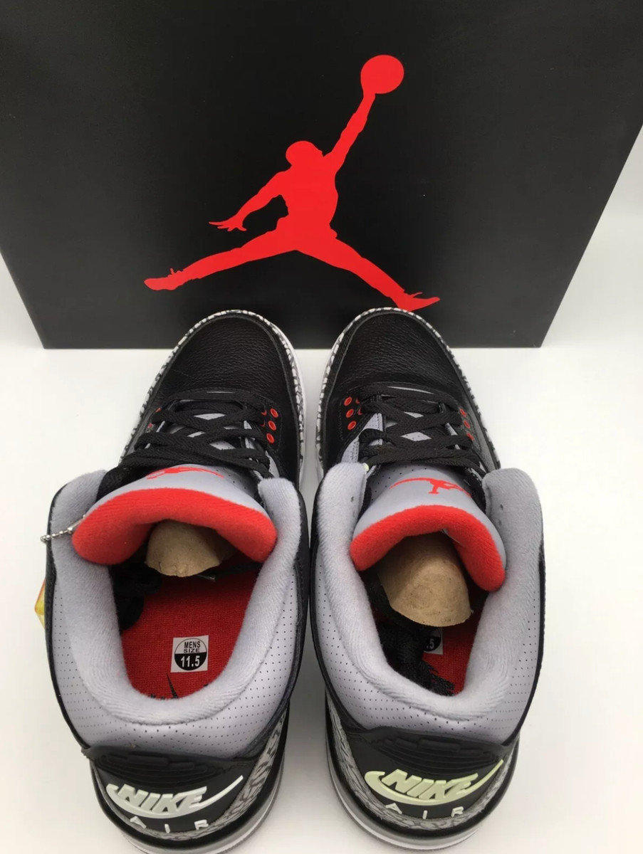 Jordan 3 Black Cement Sole