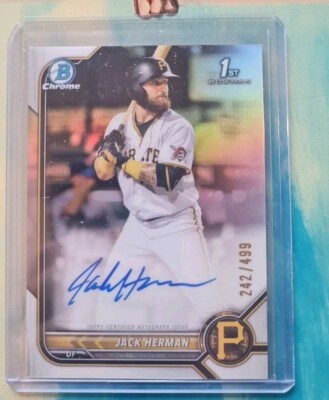 2022 Bowman Chrome Jack Herman Refractor Auto #/499 Pirates | eBay