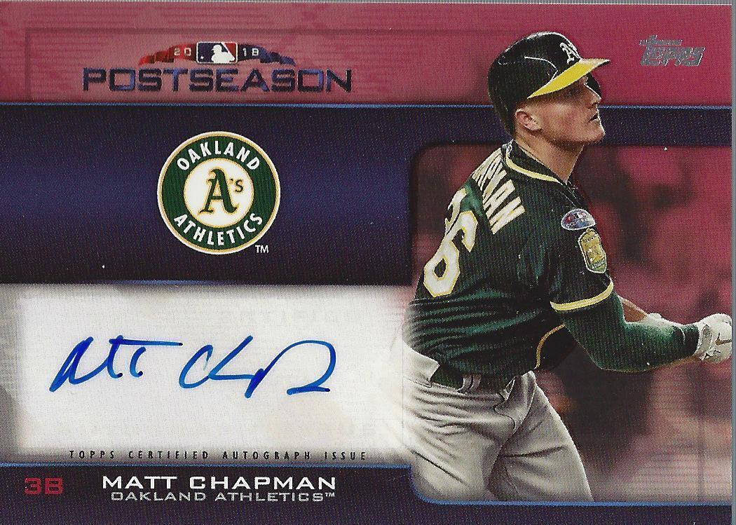 2019 Topps - Postseason Performance Autographs Matt Chapman #PPA-MCA ...